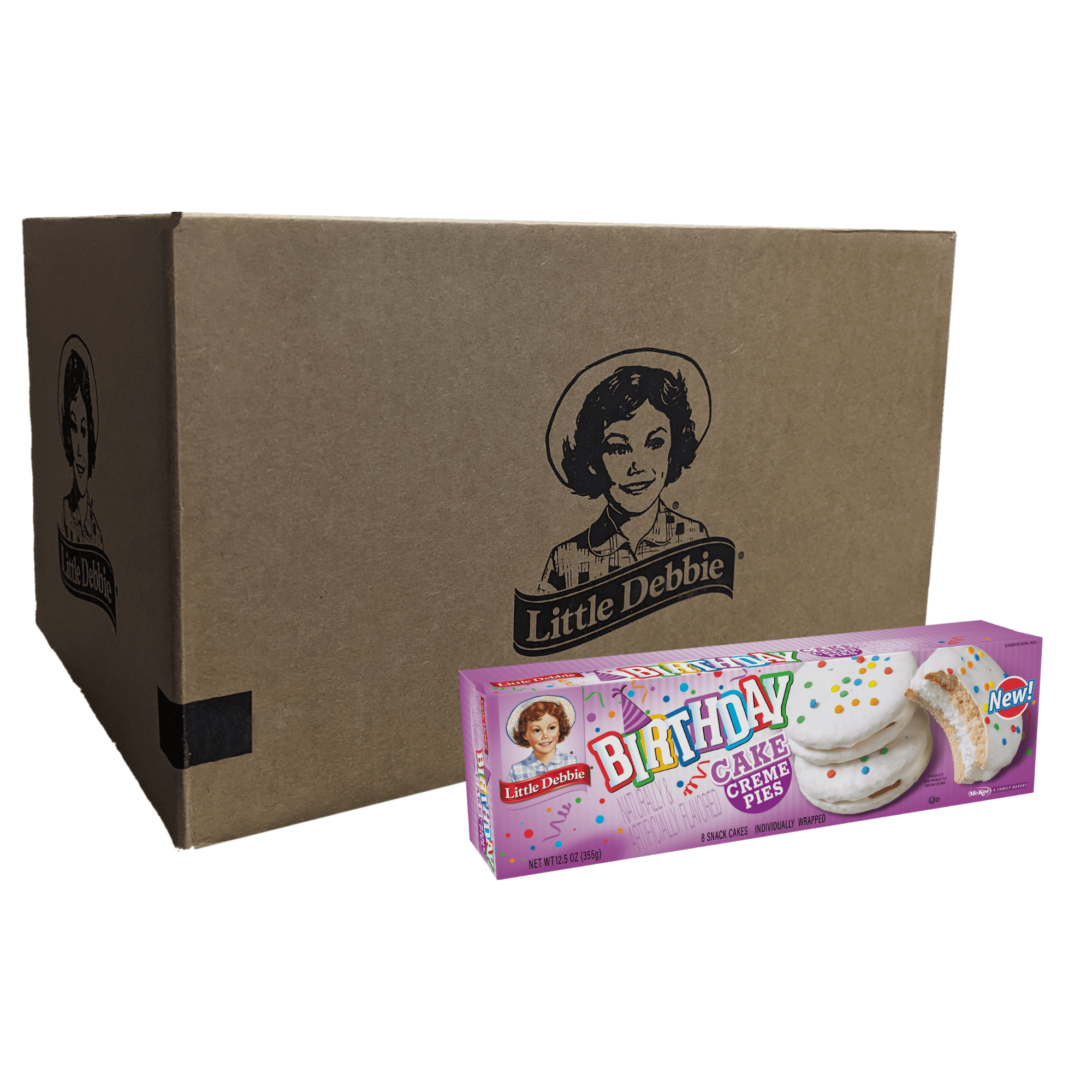 Little Debbie Birthday Cake Creme Pies, 16 Boxes, Full Case of 128 ...