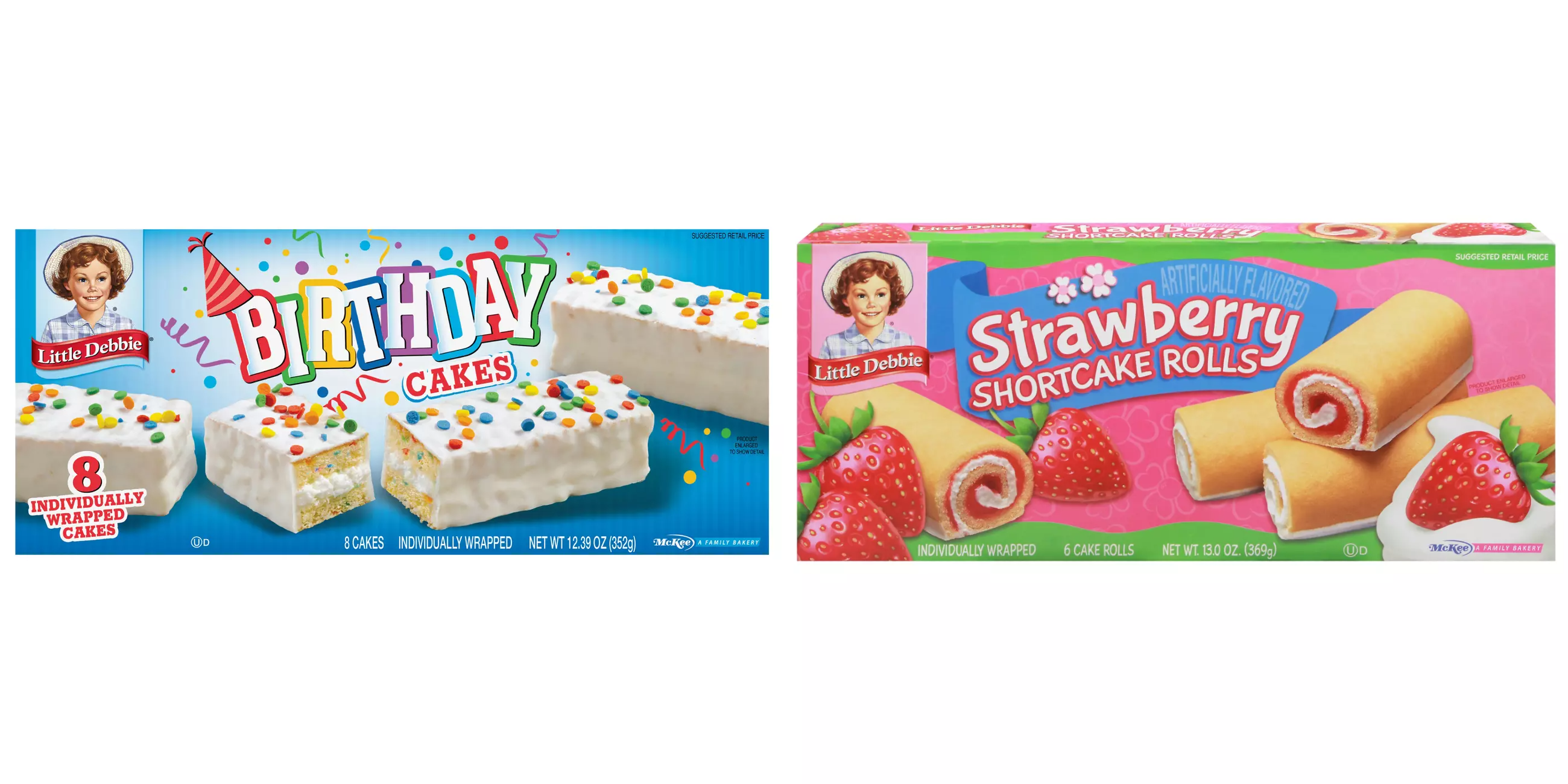 Little Debbie Birthday Cakes, 8 ct&Little Debbie Strawberry Shortcake ...
