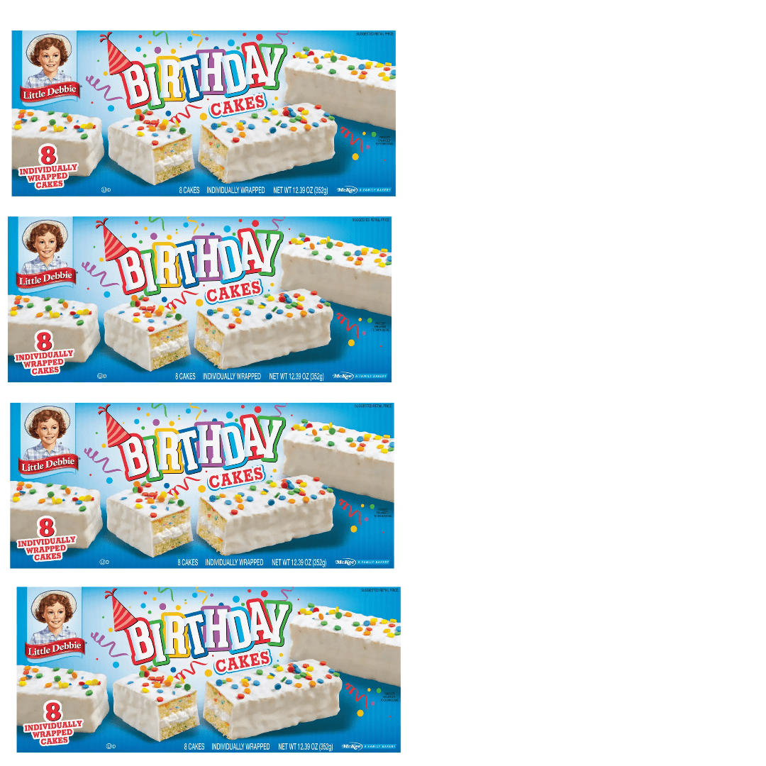 Little Debbie Birthday Cakes, 8 ct pack of 4 - Walmart.com