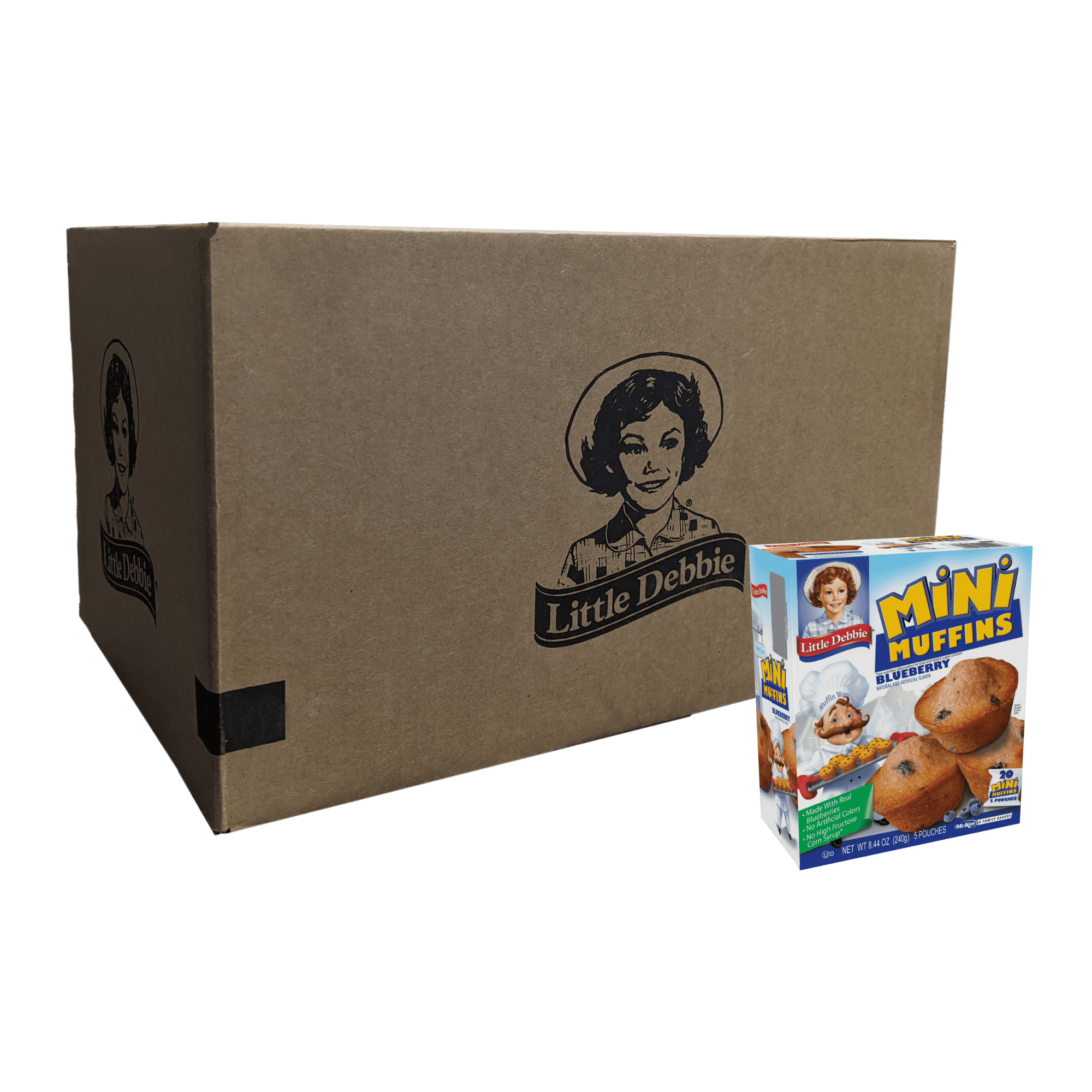 Little Debbie Blueberry Mini Muffins, Full Case, 12 Boxes of Bit Sized ...