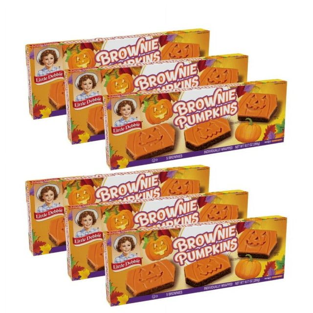Little Debbie Halloween Bakery Snack - 6 Boxes of Pumpkin Face Brownies ...
