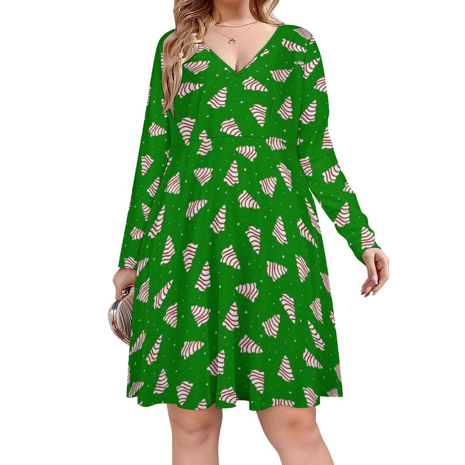 Little Debbie Cake Christmas Tree Snack Cake Long Sleeve Sexy Dresses ...