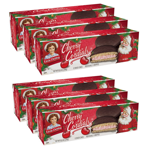 Little Debbie Cherry Cordials with Chocolate Cream, 6 Boxes of 48 ...