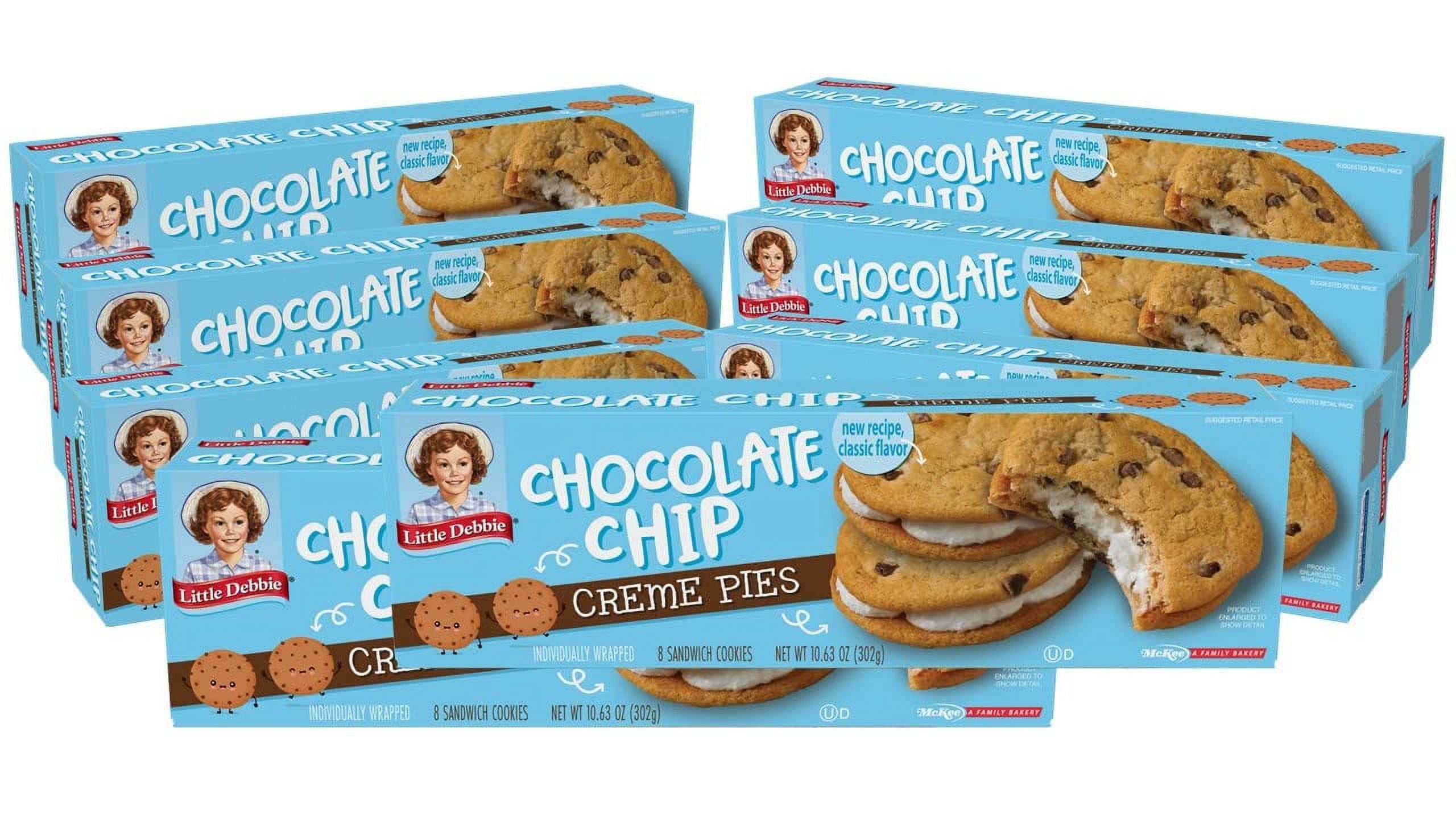 Little Debbie Chocolate Chip Creme Pies, NSD3 64 Individually Wrapped ...
