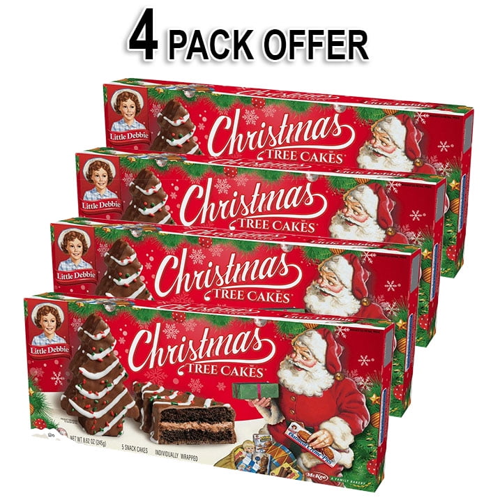 Little Debbie Chocolate Christmas Tree Cakes, 8.25 oz, 5 Count (4 Pack ...