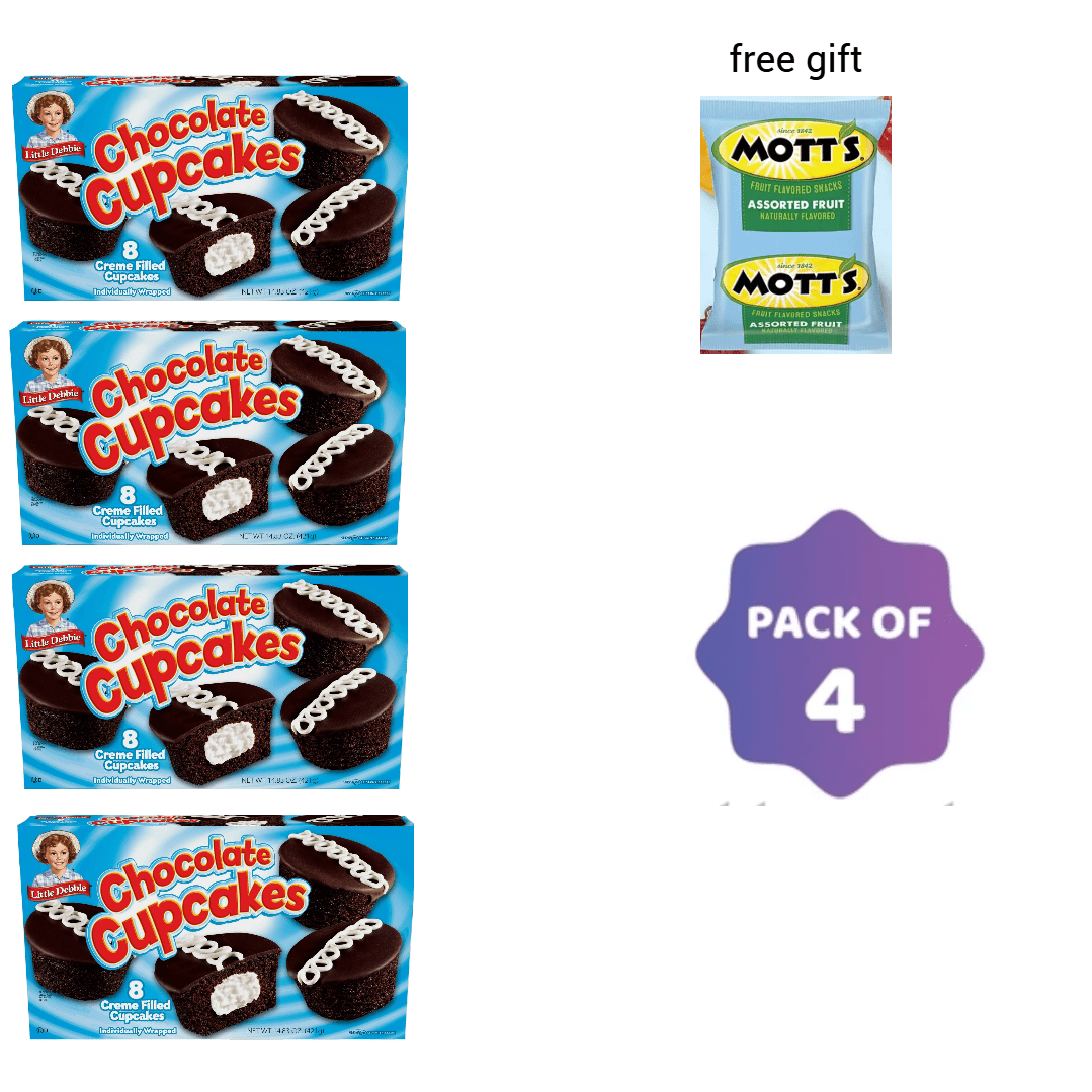 Little Debbie Chocolate Cupcakes, 8 ct, 14.83 oz pack of 4 - Walmart.com