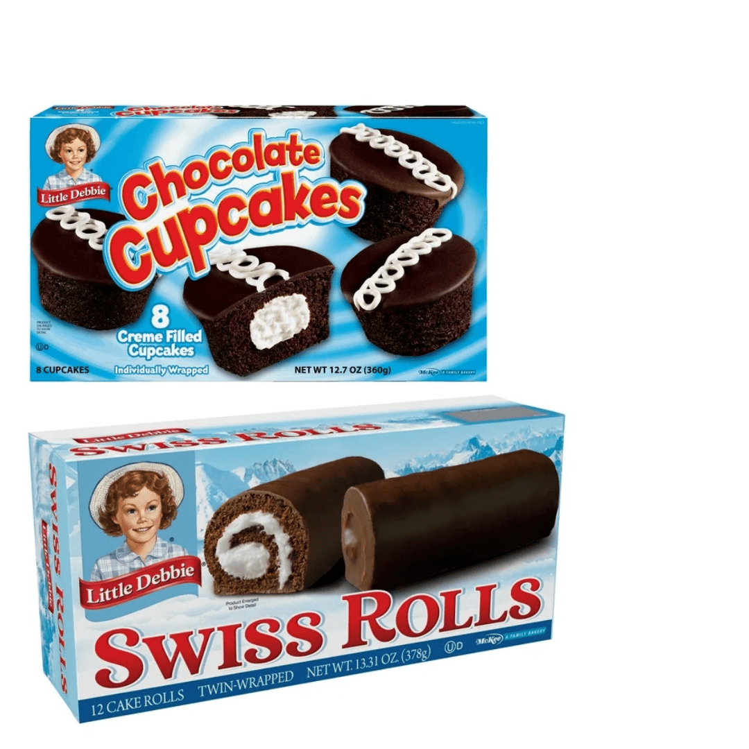 Little Debbie Chocolate Cupcakes Swiss Rolls Chocolate Lovers Mix 8 ct 12ct Walmart