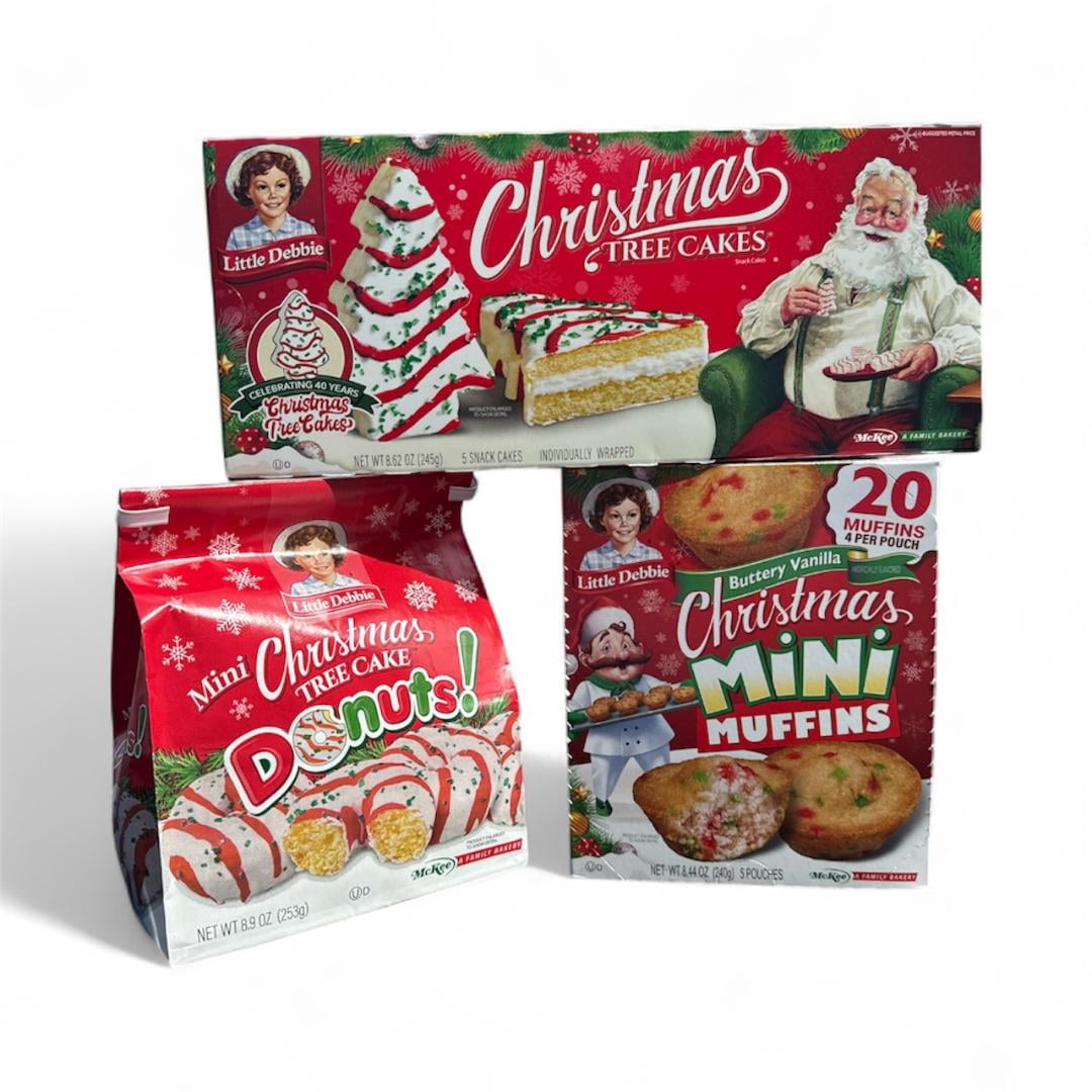 Little Debbie Christmas Bundle with Tree Cakes, Muffins & Doughnuts ...