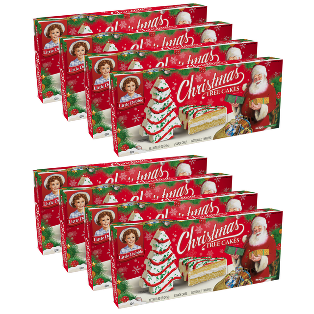 Little Debbie XMAS Tree Cakes, 40 Individually Wrapped Vanilla Snacks ...