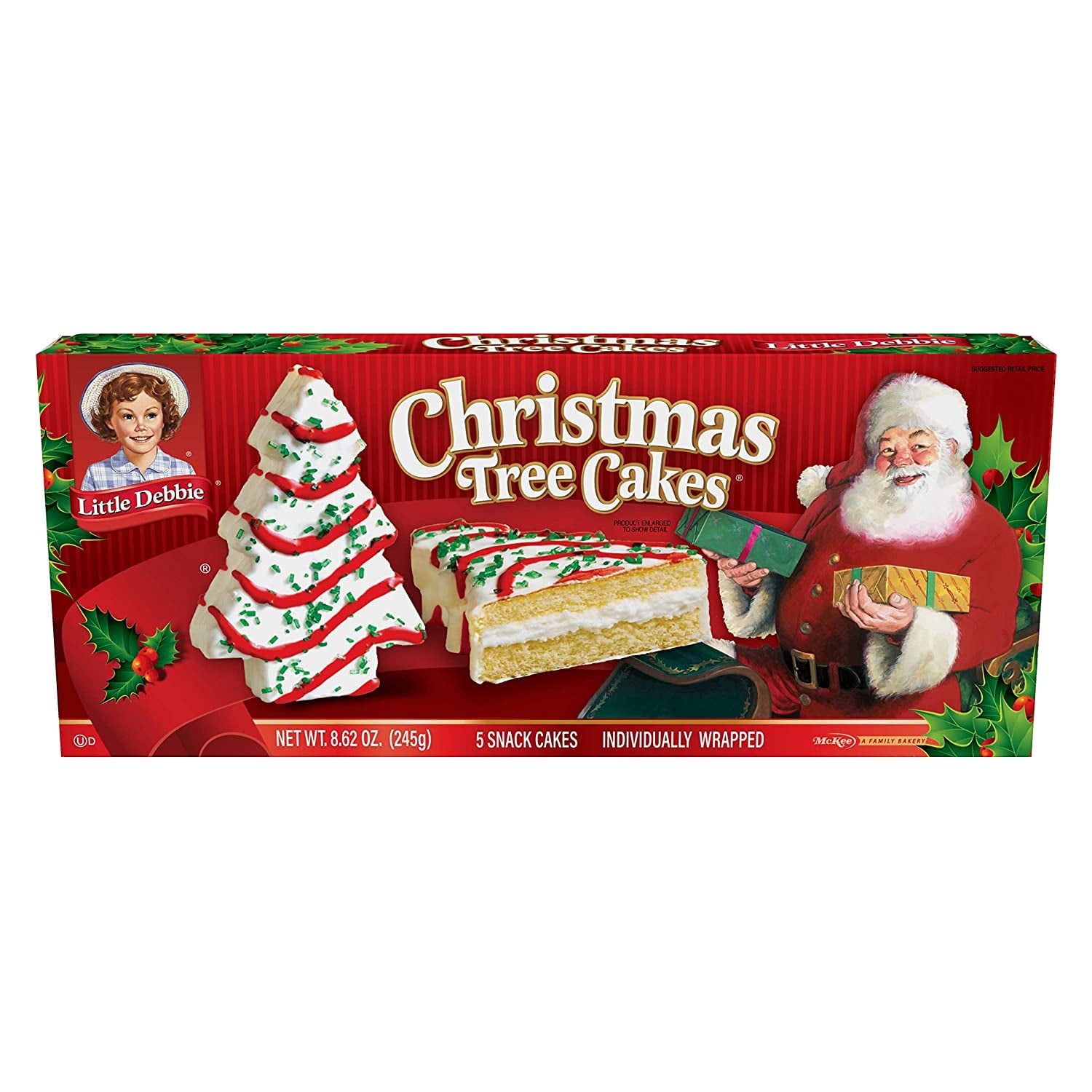 Little Debbie XMAS Vanilla Christmas Tree Cakes, Pack of 2 Boxes ...
