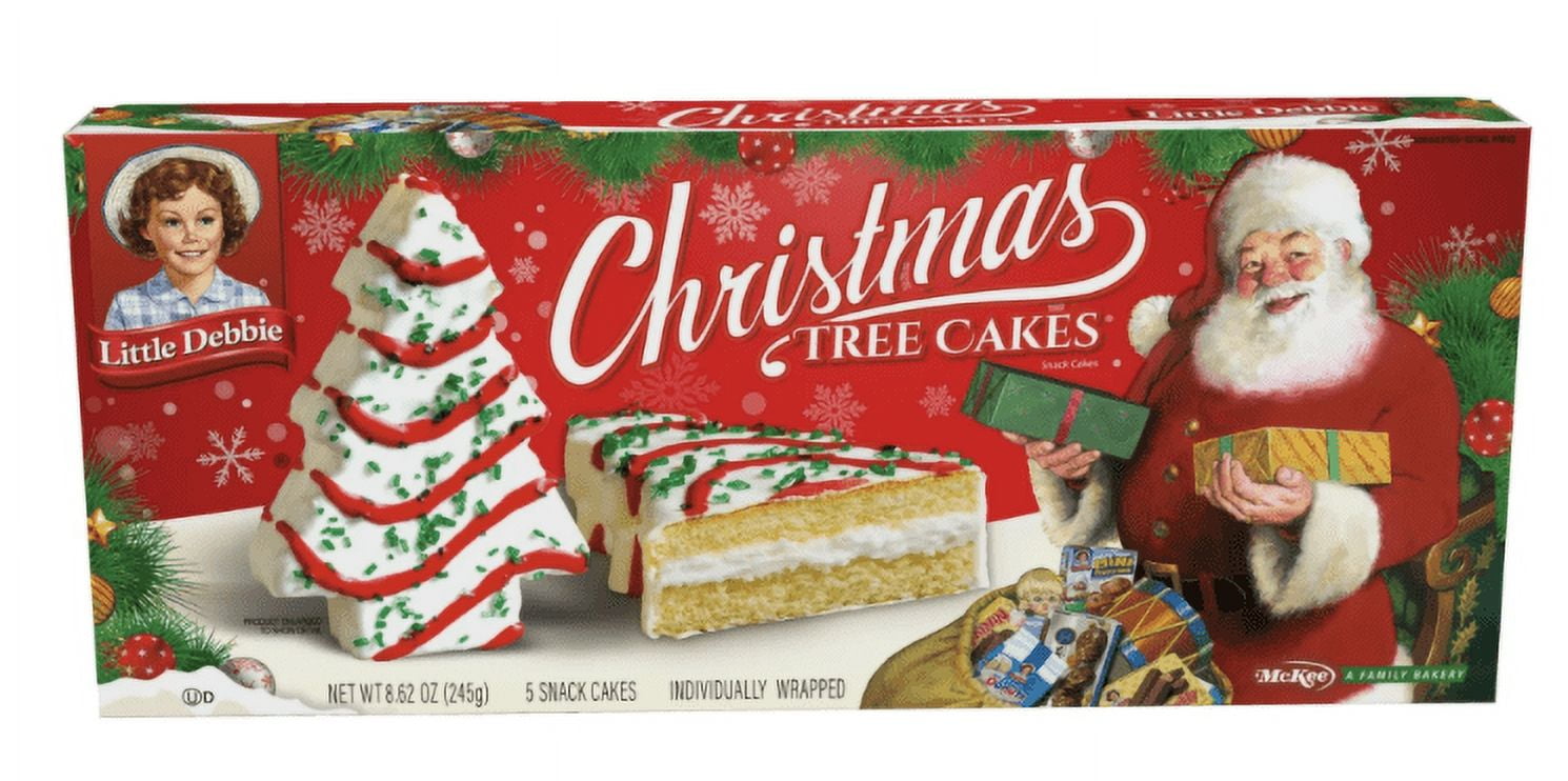 Little Debbie Christmas Tree Cakes, Vanilla (Pack of 2 boxes, 5 count ...