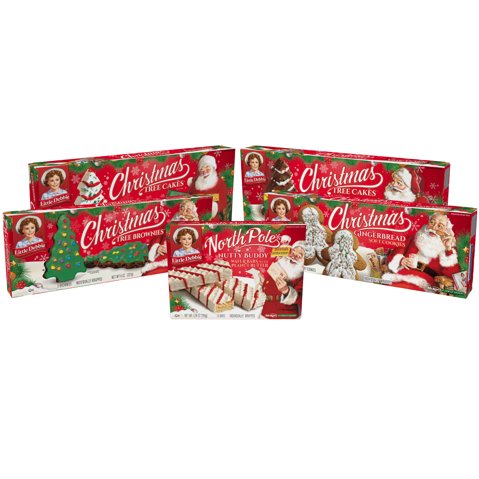 Little Debbie Christmas Variety Pack, 5 Assorted Christmas Snacks Boxes ...