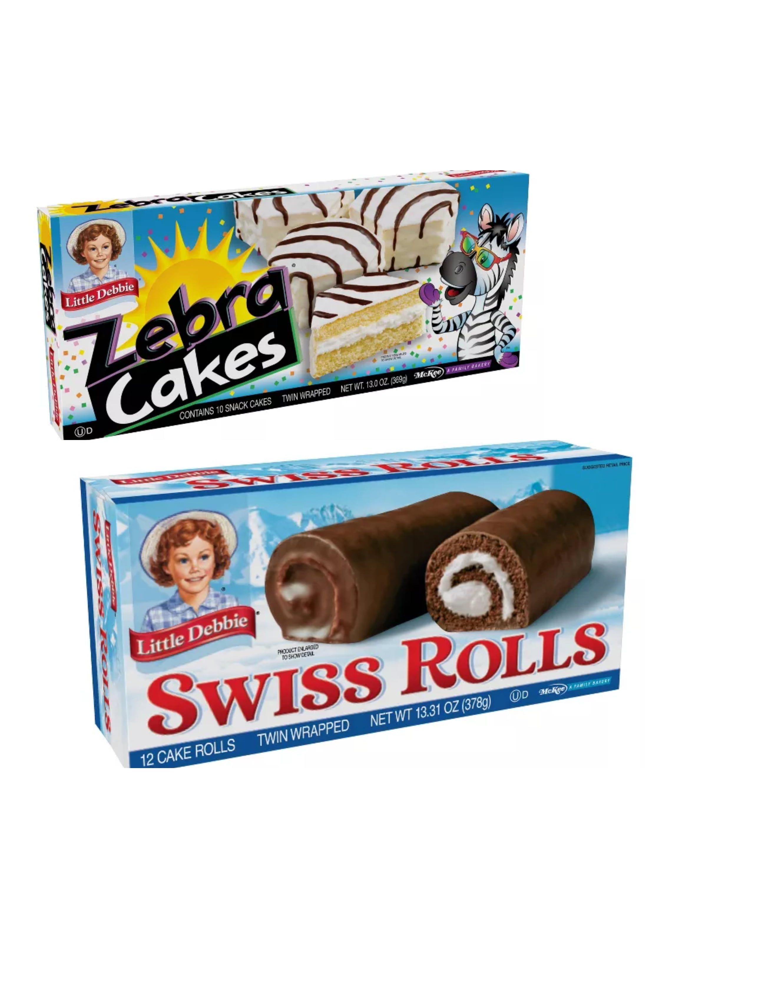 Little Debbie Comnbo: Zebra Cakes & Swiss Rolls Snack Delight - Walmart.com