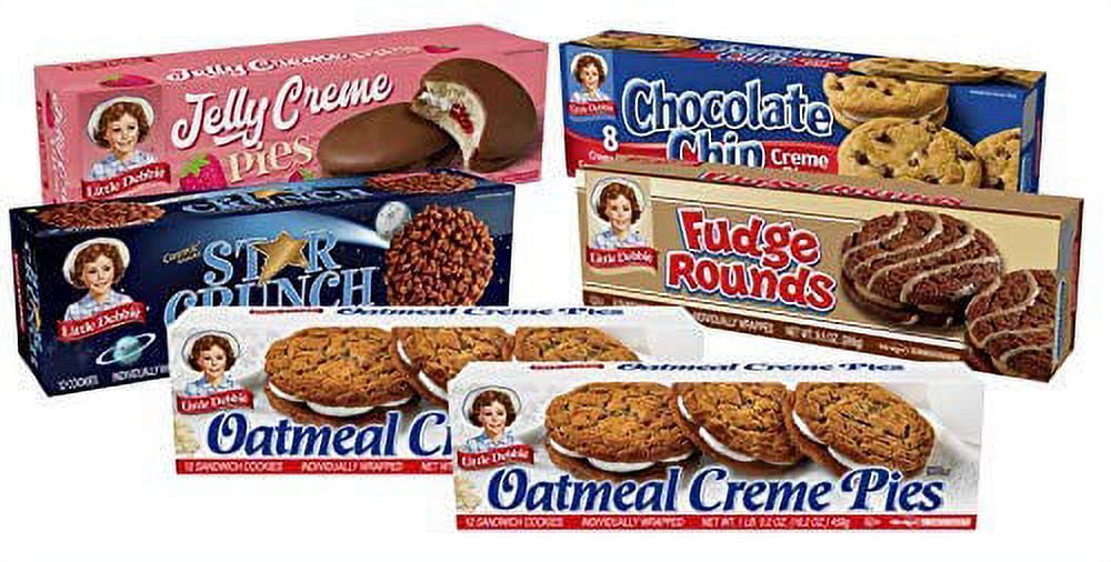 Little Debbie Assorted Cookie Variety Pack (6 Pcs): 2 Oatmeal, Fudge ...