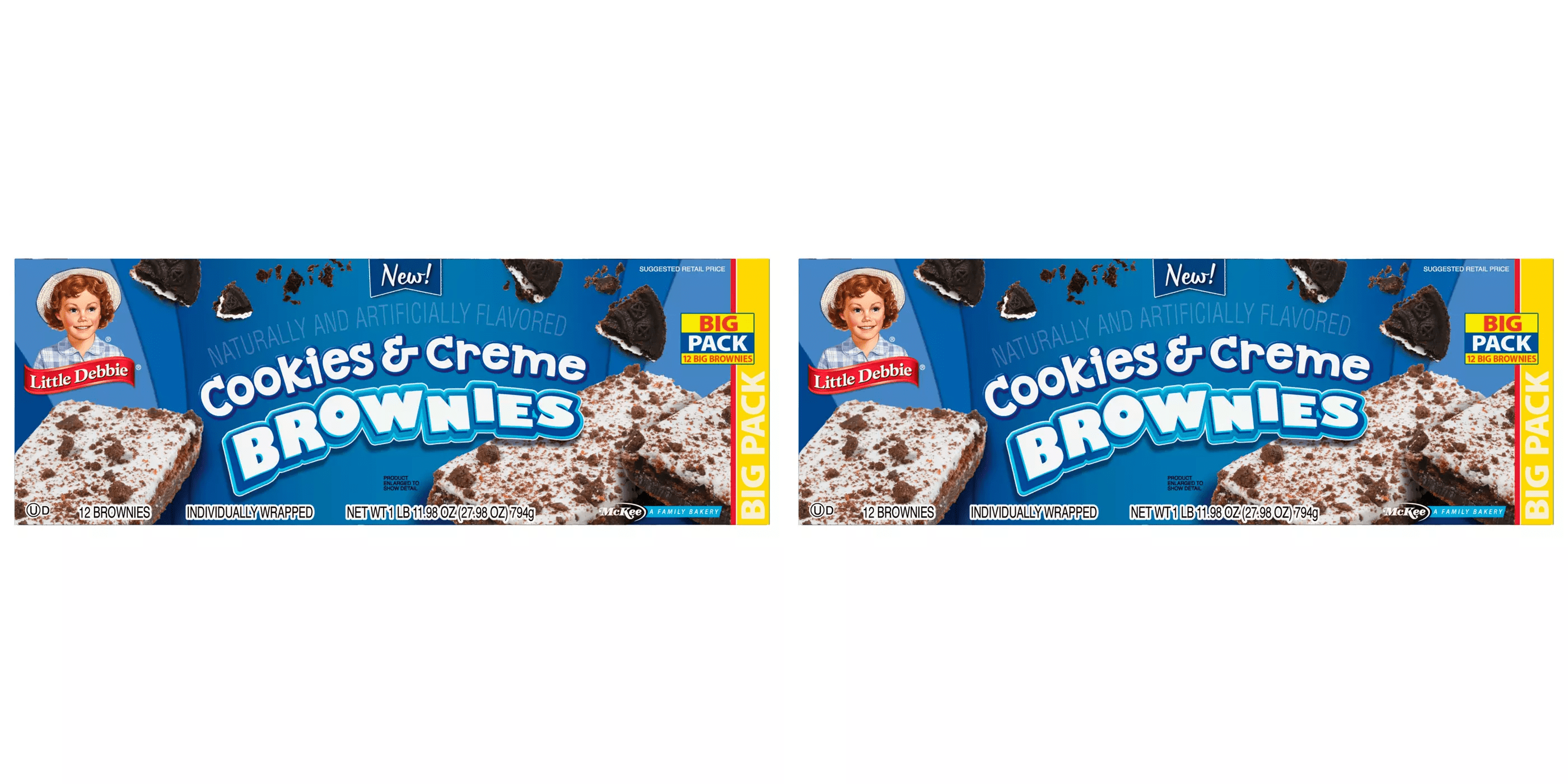 Little Debbie Cookies & Creme Brownies - Big Pack, 12 ct pack of 2 - Walmart.com