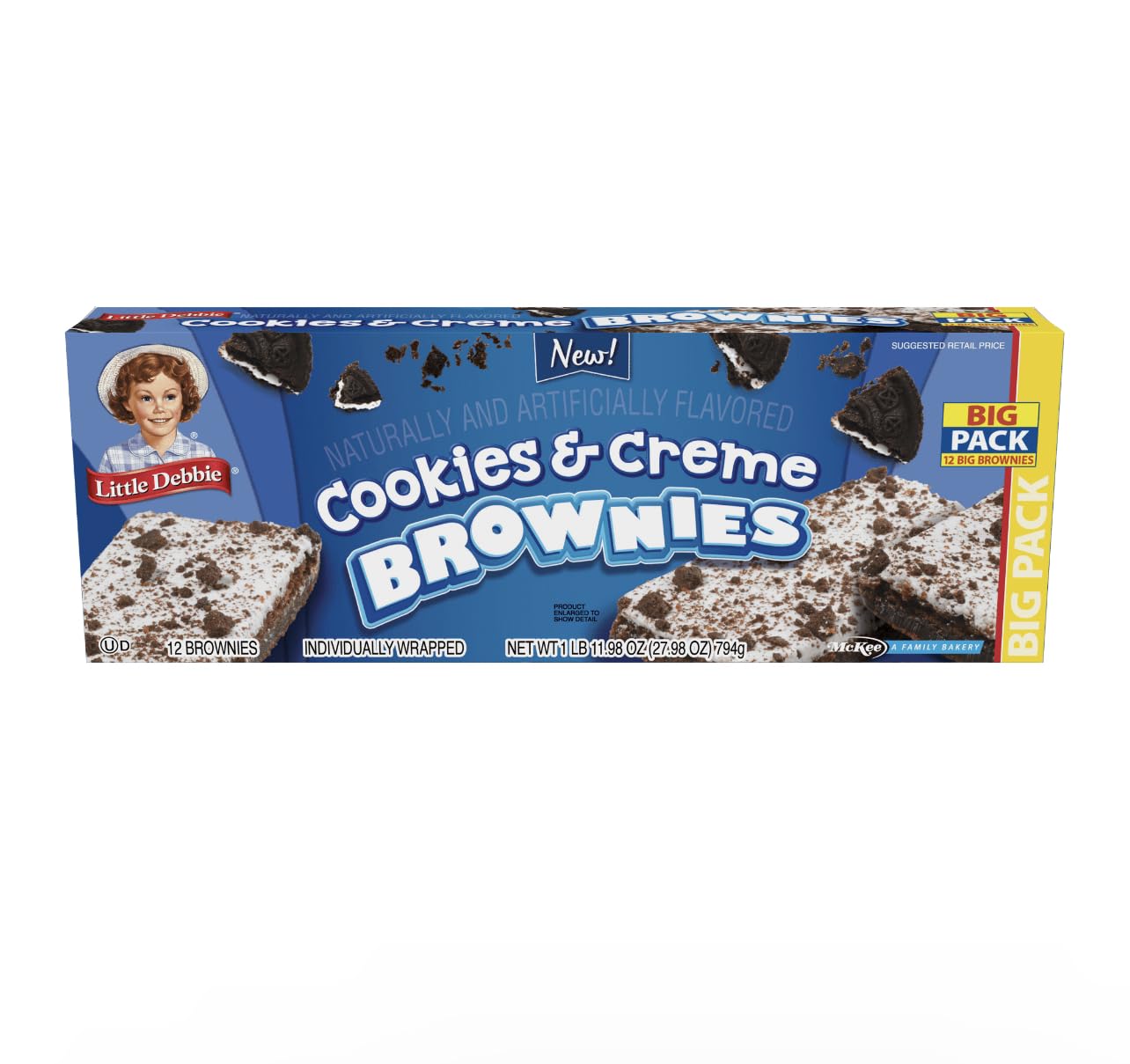Little Debbie Cookies & Creme Brownies Big Pack - Irresistibly Delicious, Individually Wrapped ...