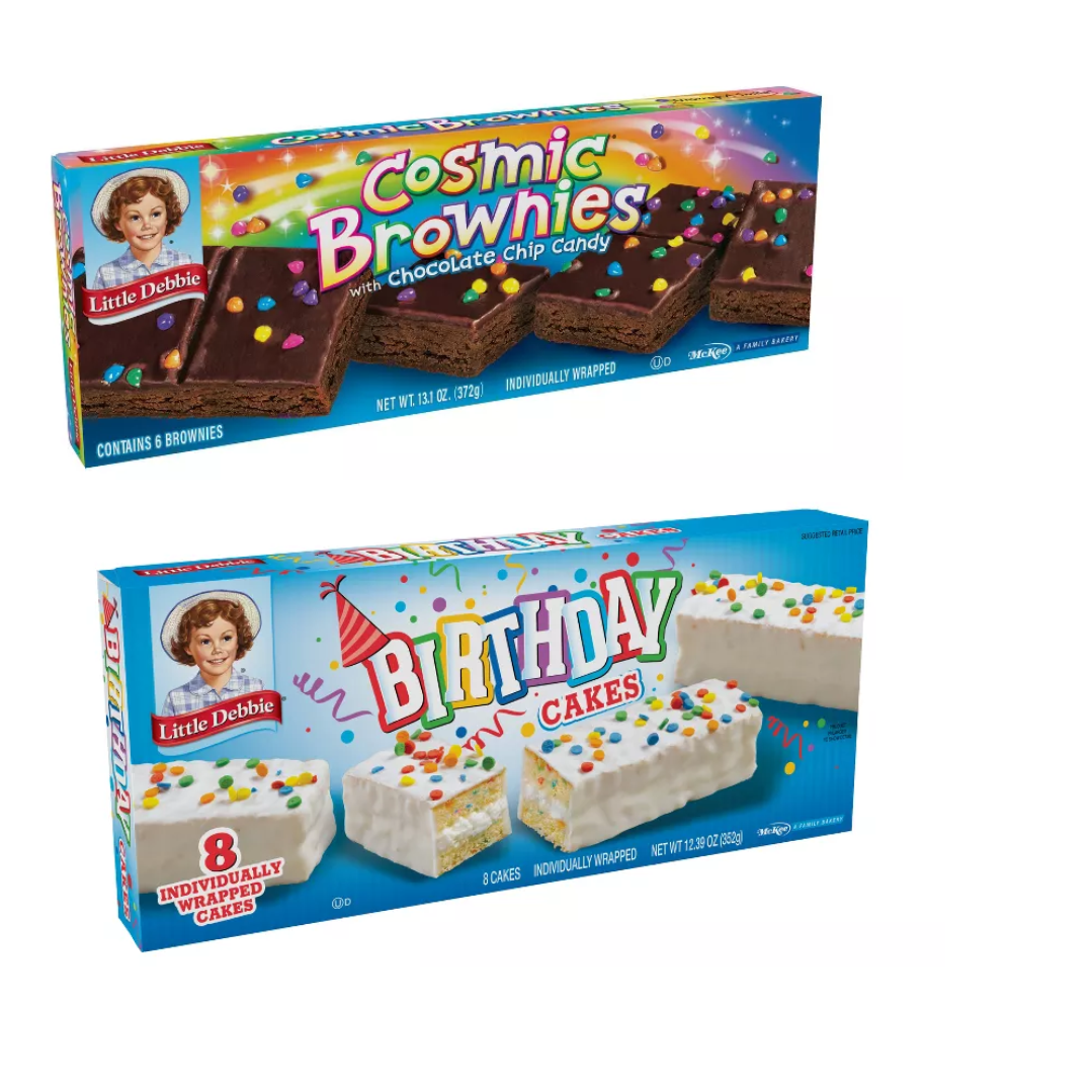 Little Debbie® Cosmic® Brownies, 13 oz + Little Debbie® Birthday Cakes ...