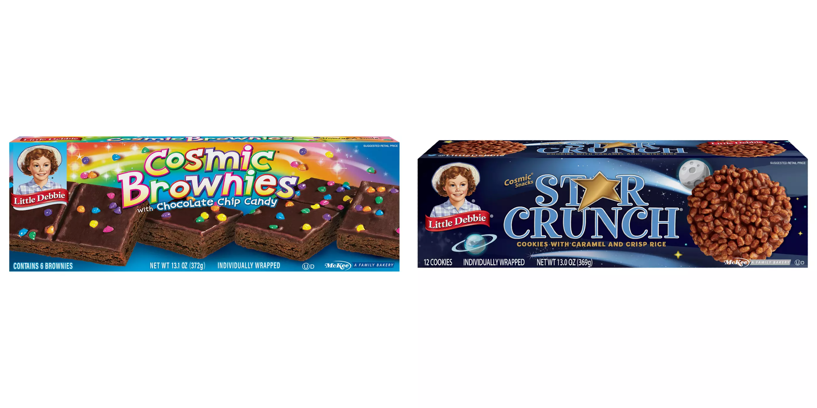 Little Debbie Cosmic Brownies, 6 ct&Little Debbie Star Crunch Cosmic ...