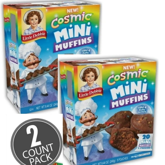 Little Debbie Cosmic Mini Muffins, 8.44 oz pack of 2 - Walmart.com