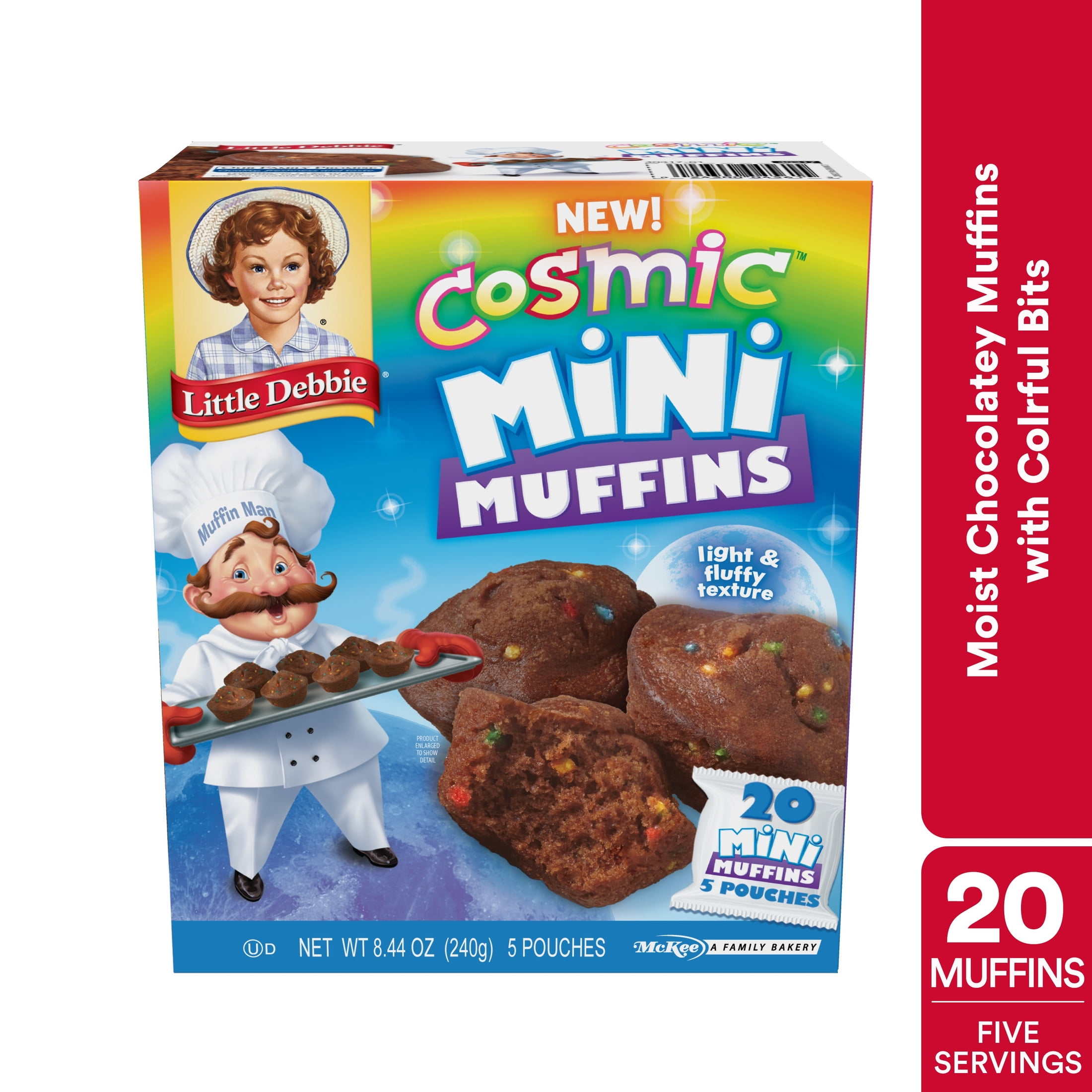 Little Debbie Mini Muffins, 8.44 oz, 5 Pouches Chocolatey Brownies ...