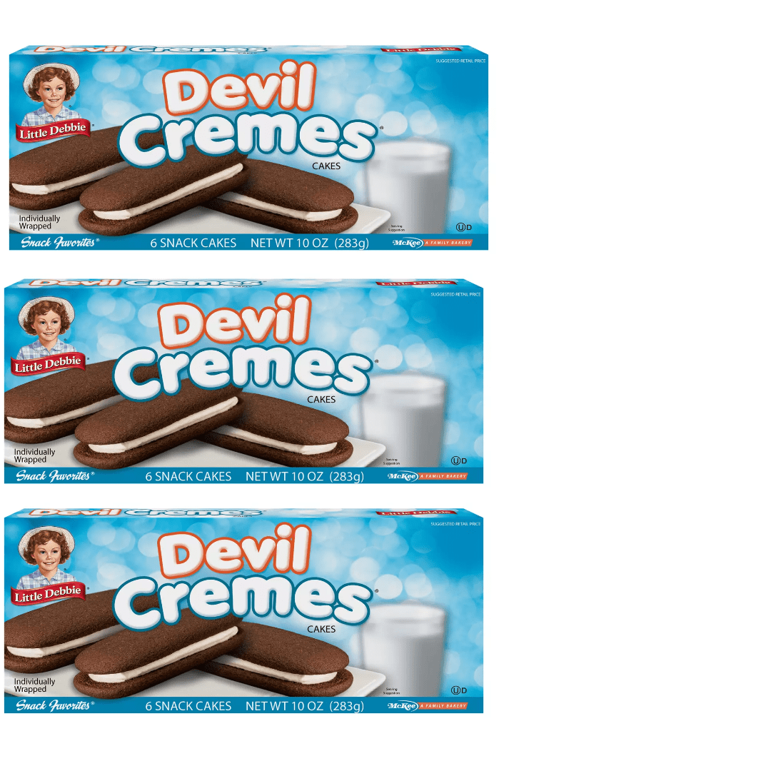 Little Debbie Devil Cremes Cakes, 6 ct pack of 3 - Walmart.com