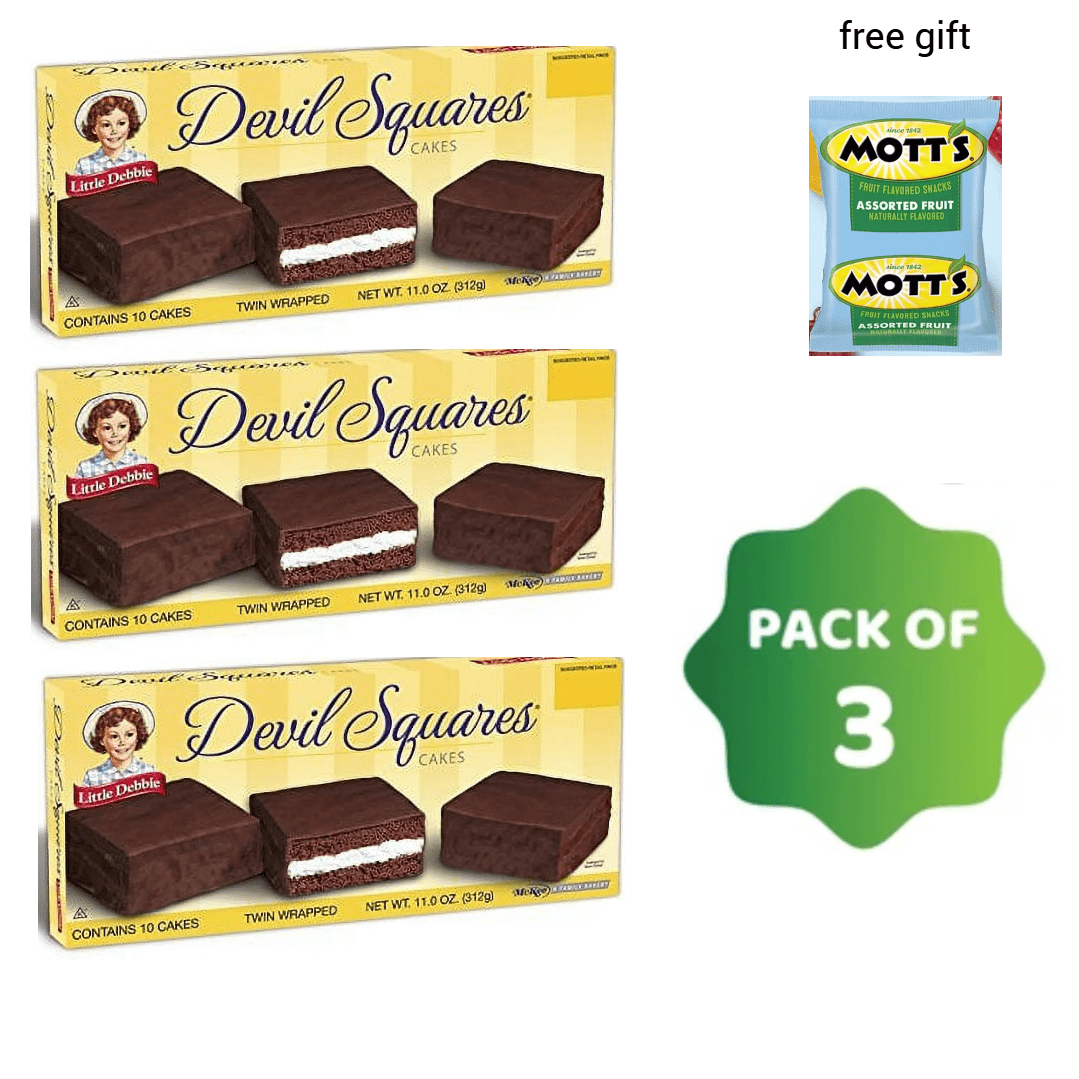 Little Debbie Devil Squares Cakes, 10 ct, 11.76 oz pack of 3 - Walmart.com