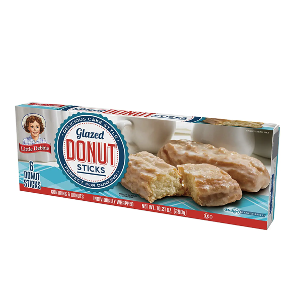 Little Debbie Donut Sticks 6 Individually Wrapped Snack Cakes, 10 Oz ...
