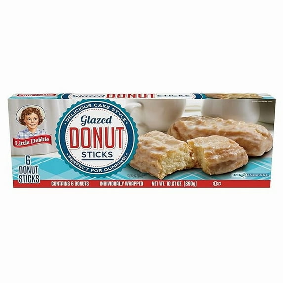 Little Debbie Donut Sticks 6 Individually Wrapped Snack Cakes, 10 Oz ...