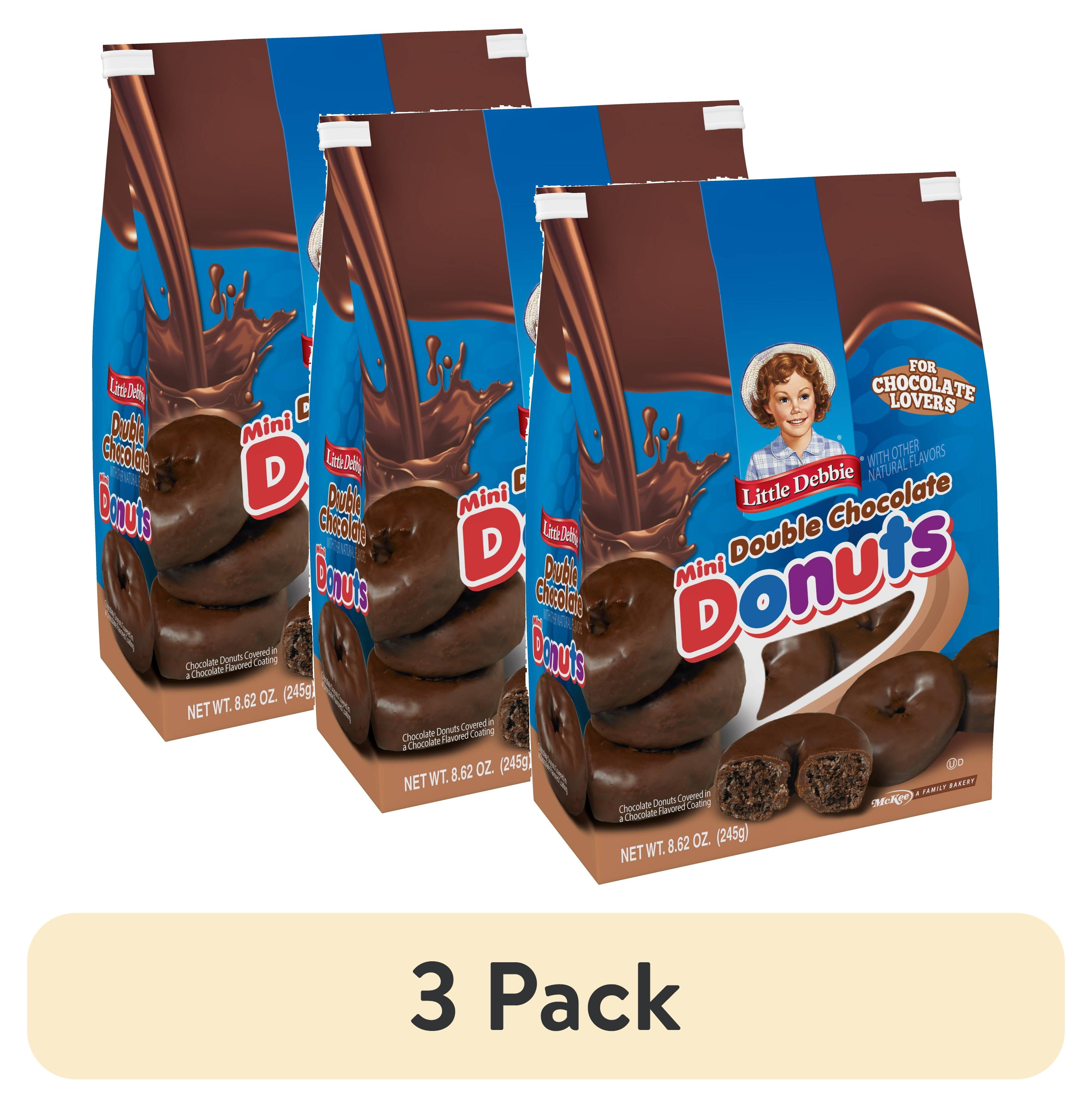 (3 pack) Little Debbie Double Chocolate Mini Bagged Donuts, 8.62 oz ...