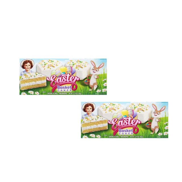 Little Debbie Easter Basket Vanilla Cakes - set of 2 boxes - 10 cakes ...