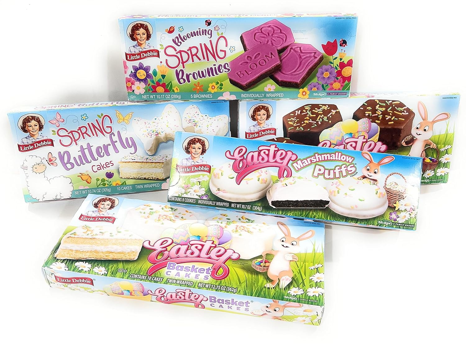 Little Debbie Bakery Sweet Treats - Easter Snack Cakes Variety Set, 5 ...