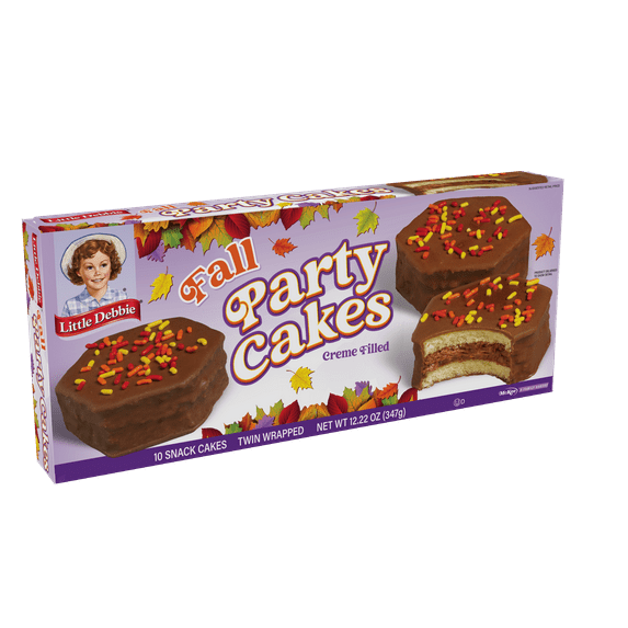 Little Debbie Fall Party Chocolate Snack Cakes, Fudge Icing, 12.22 oz ...