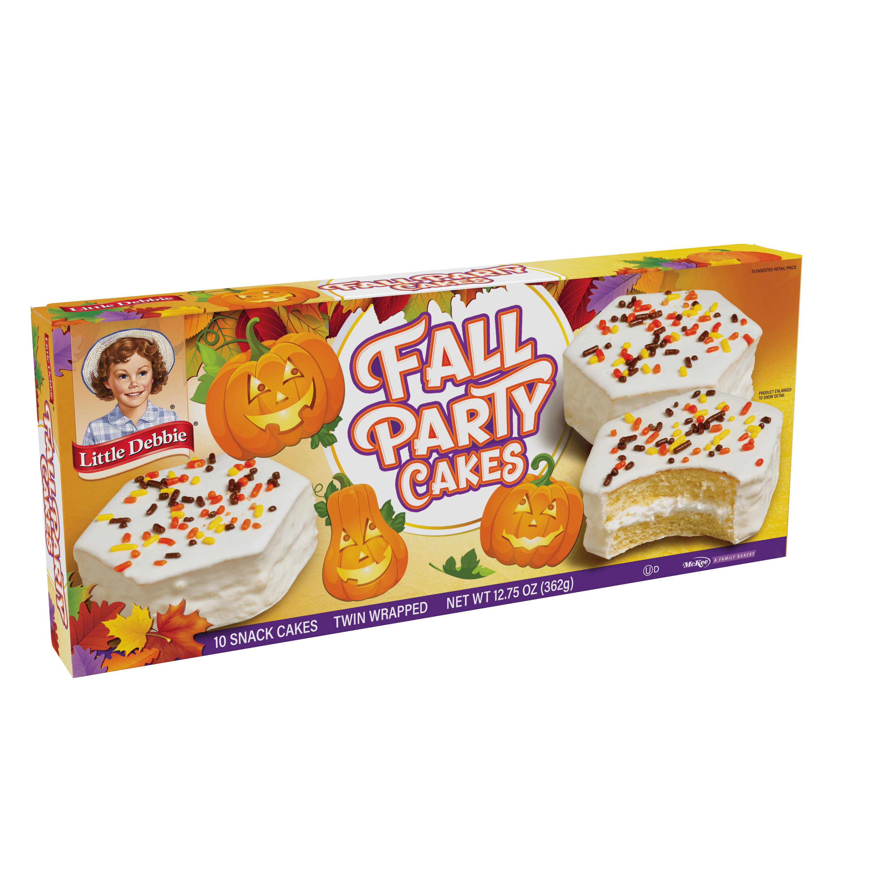 Little Debbie Seasonal Box - Fall Party Vanilla Snack Cakes, 12.75 oz ...