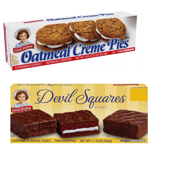 Little Debbie® Family Pack Oatmeal Creme Pies™ + Little Debbie® Devil ...