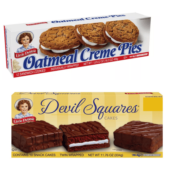 Little Debbie® Family Pack Oatmeal Creme Pies™ + Little Debbie® Devil ...