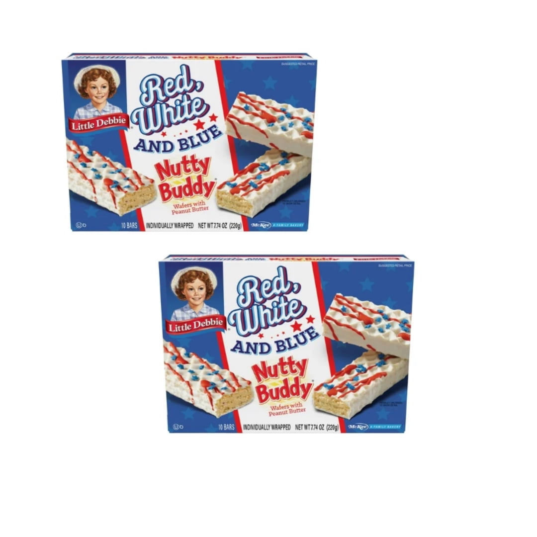 Little Debbie Family Pack Red, White and Blue NUTTY BUDDY 7.74oz pack ...