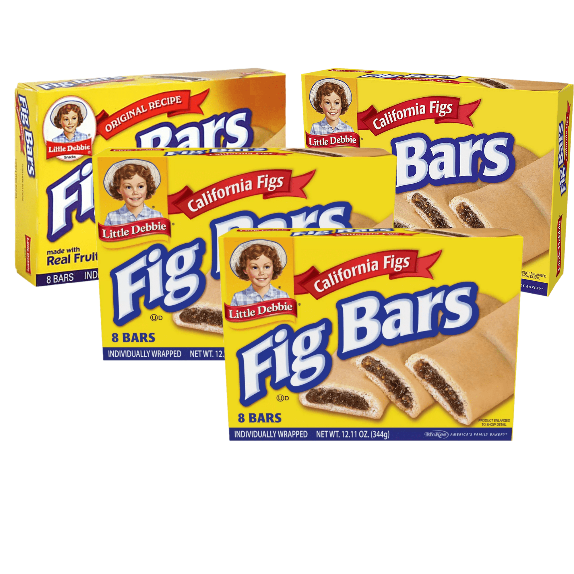 Little Debbie Fig Bars, 4 Boxes, 32 Individually Wrapped Chewy Cookies ...