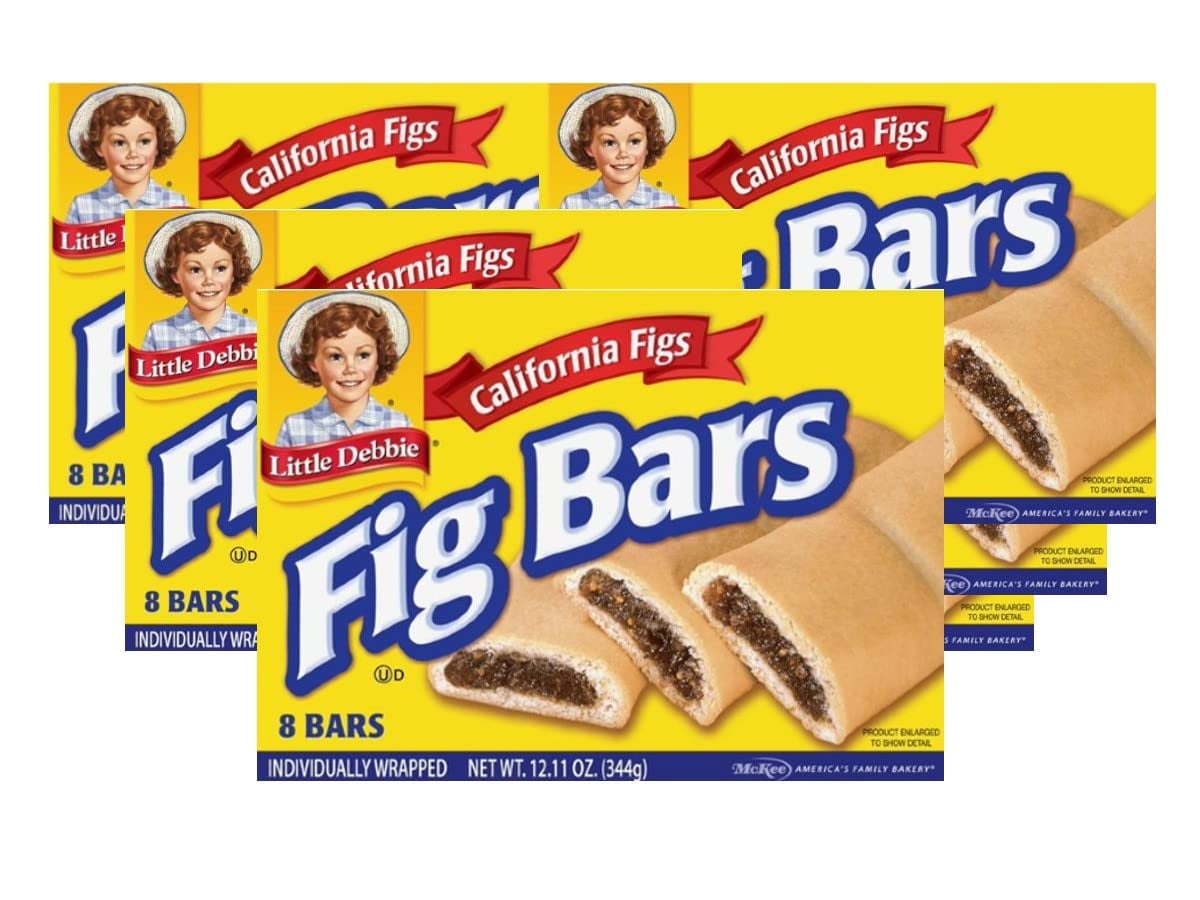 Little Debbie Chewy Snack Fig Bars, Bakery Cookies, 6 Boxes, 48 ...