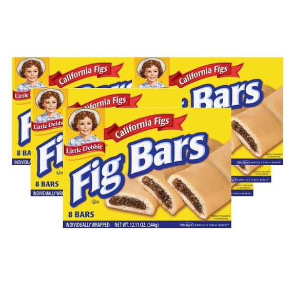 Little Debbie Chewy Snack Fig Bars, Bakery Cookies, 6 Boxes, 48 ...