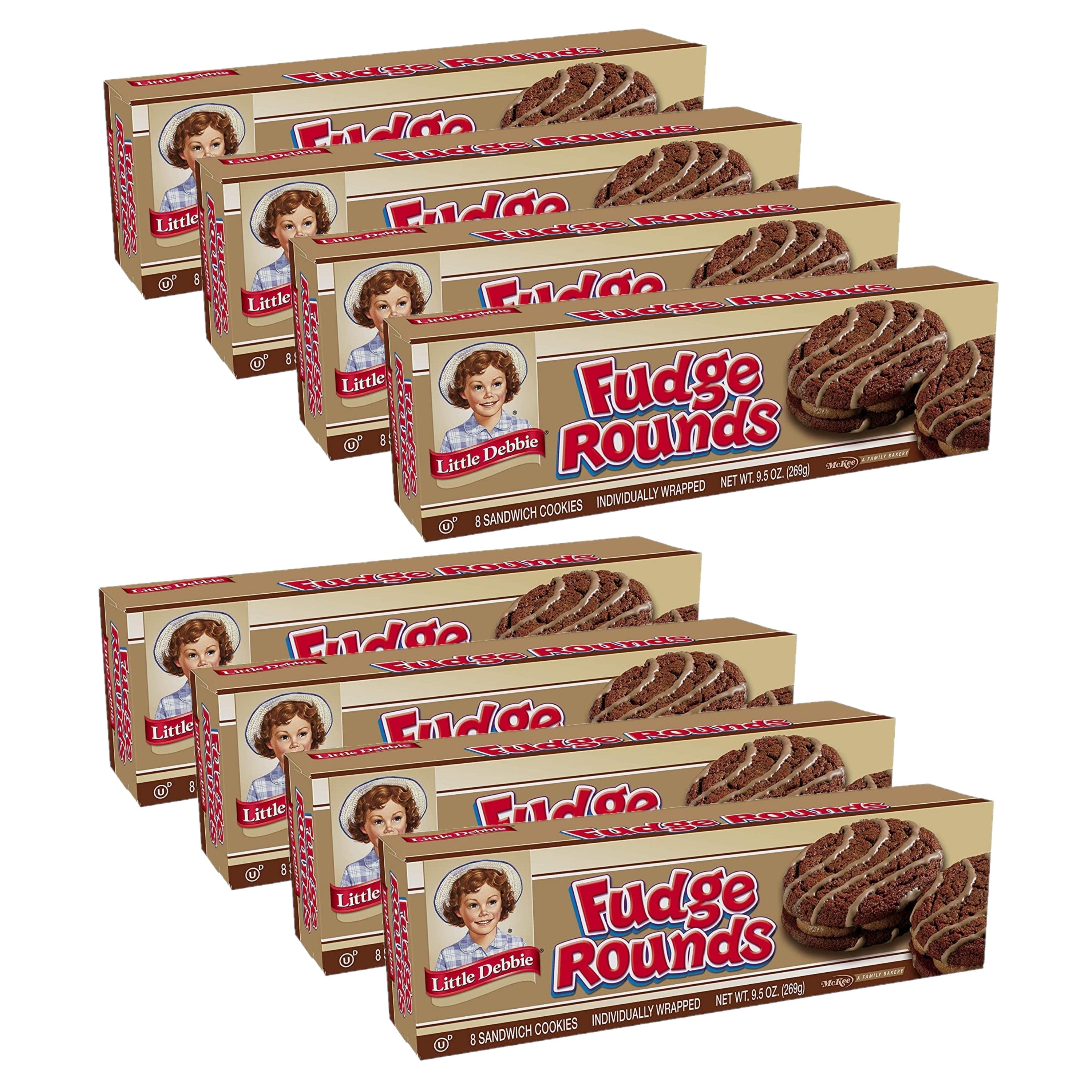 Little Debbie Fudge Rounds, 8 Boxes of 64 Individually Wrapped ...