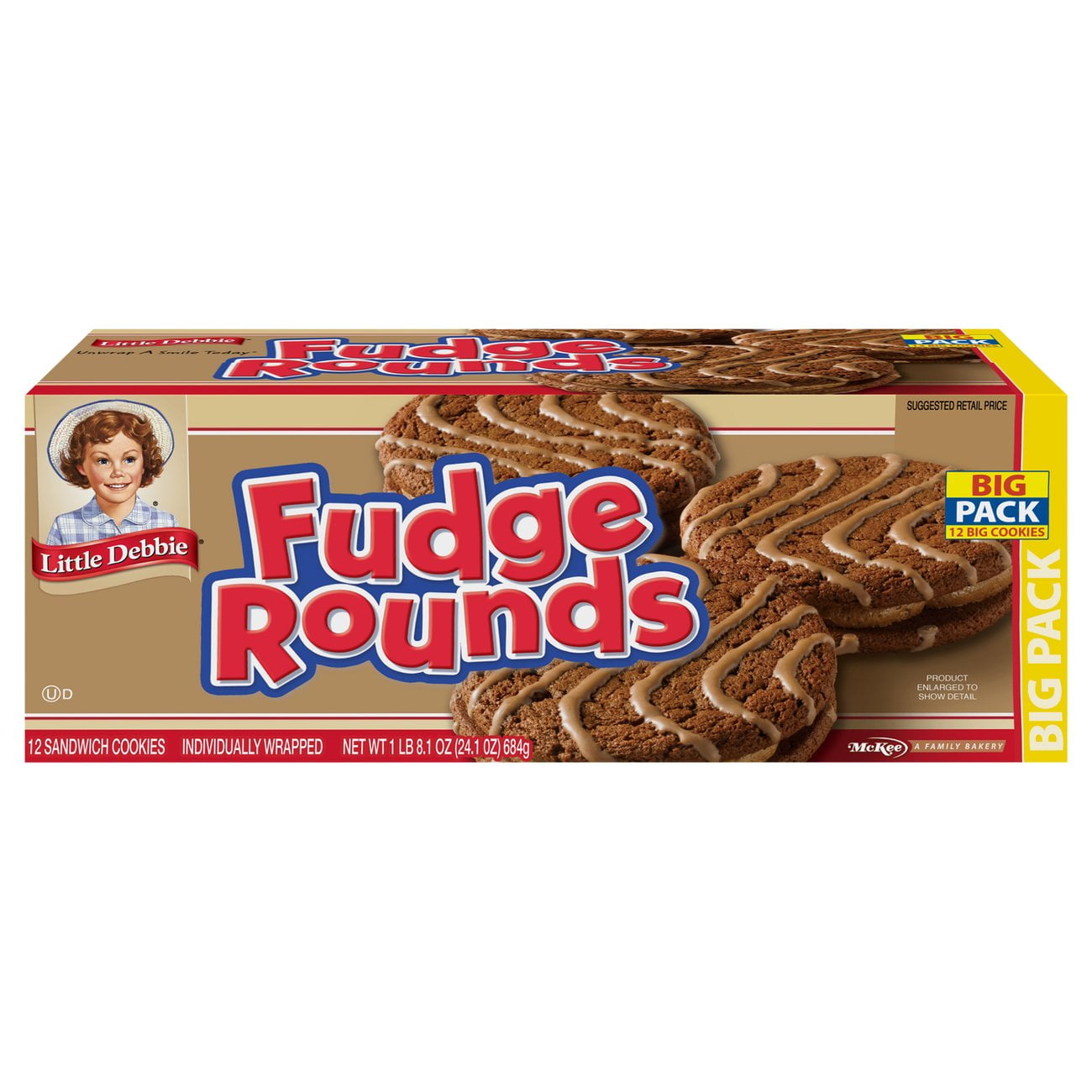 Little Debbie Fudge Rounds - Big Pack - 12 ct (Packaging May Vary ...