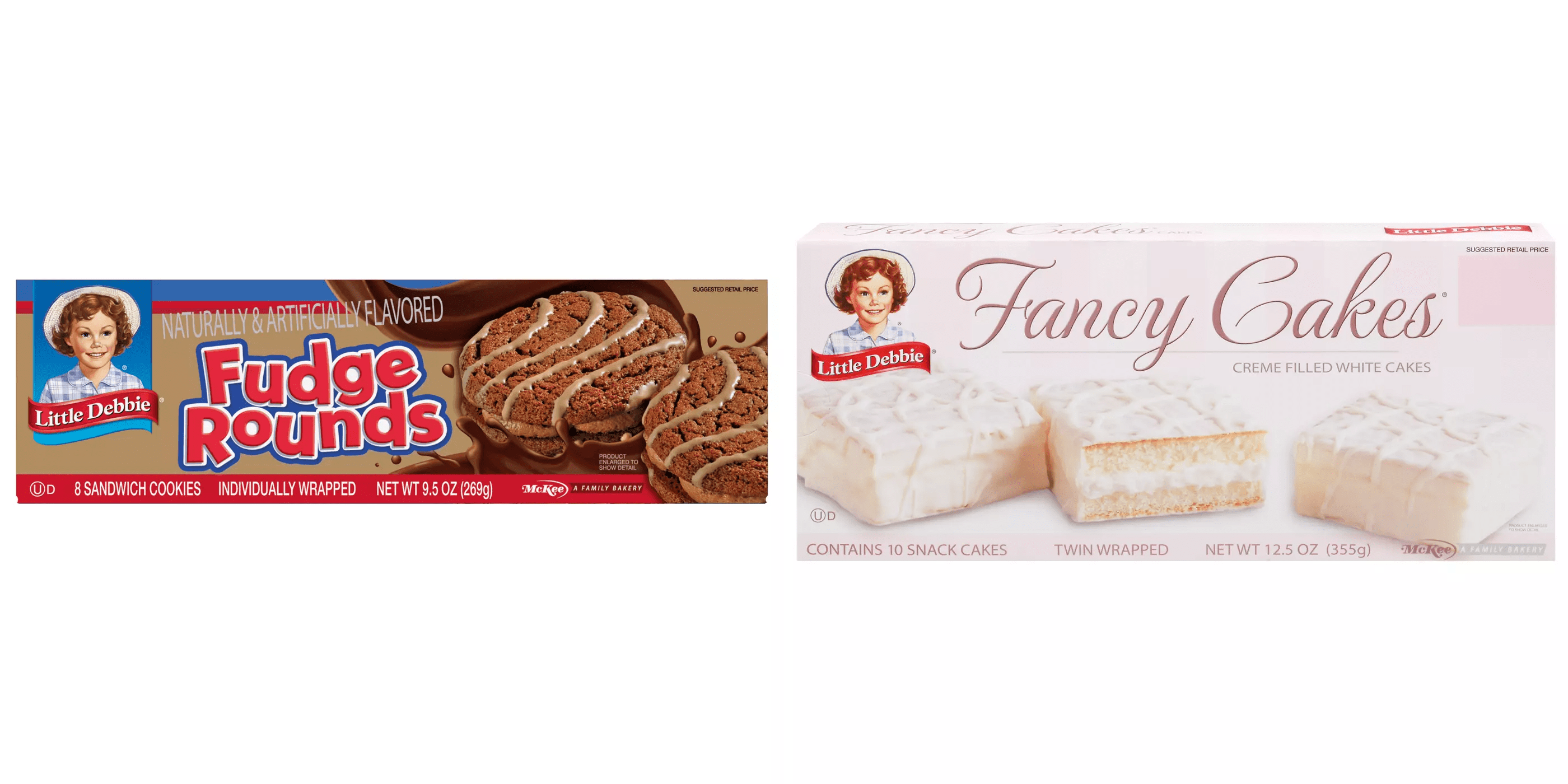 Little Debbie Fudge Rounds Sandwich Cookies, 8 ct&Little Debbie Fancy ...