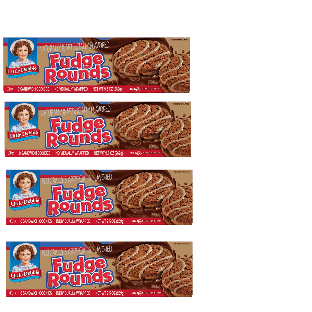 Little Debbie Fudge Rounds Sandwich Cookies, 8 ct pack of 4, Fudge ...
