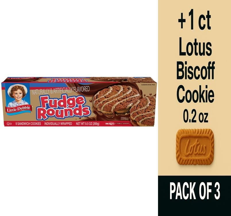 Little Debbie Fudge Rounds Sandwich Cookies Family Pack 8 ct / 9.5 oz ...