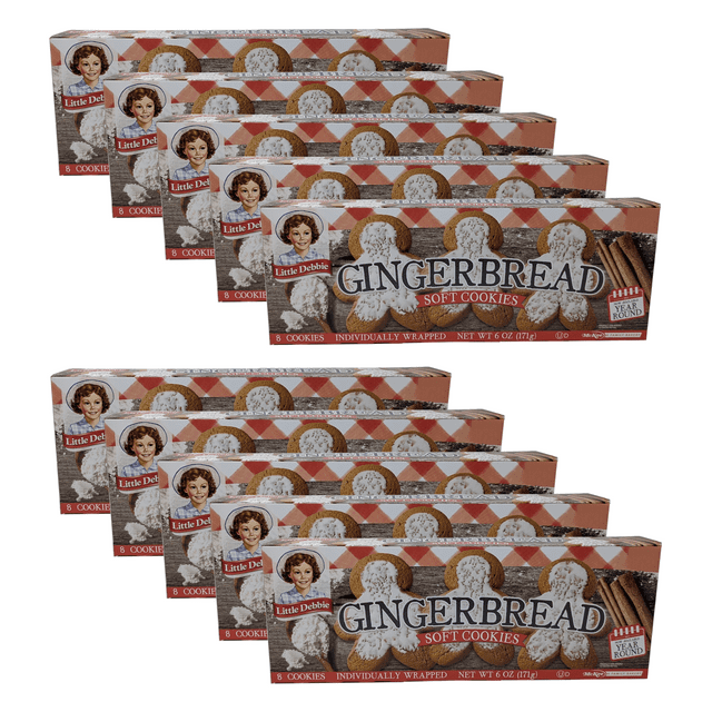 Little Debbie Christmas Snacks: Holiday Gingerbread Soft-Baked Cookies ...