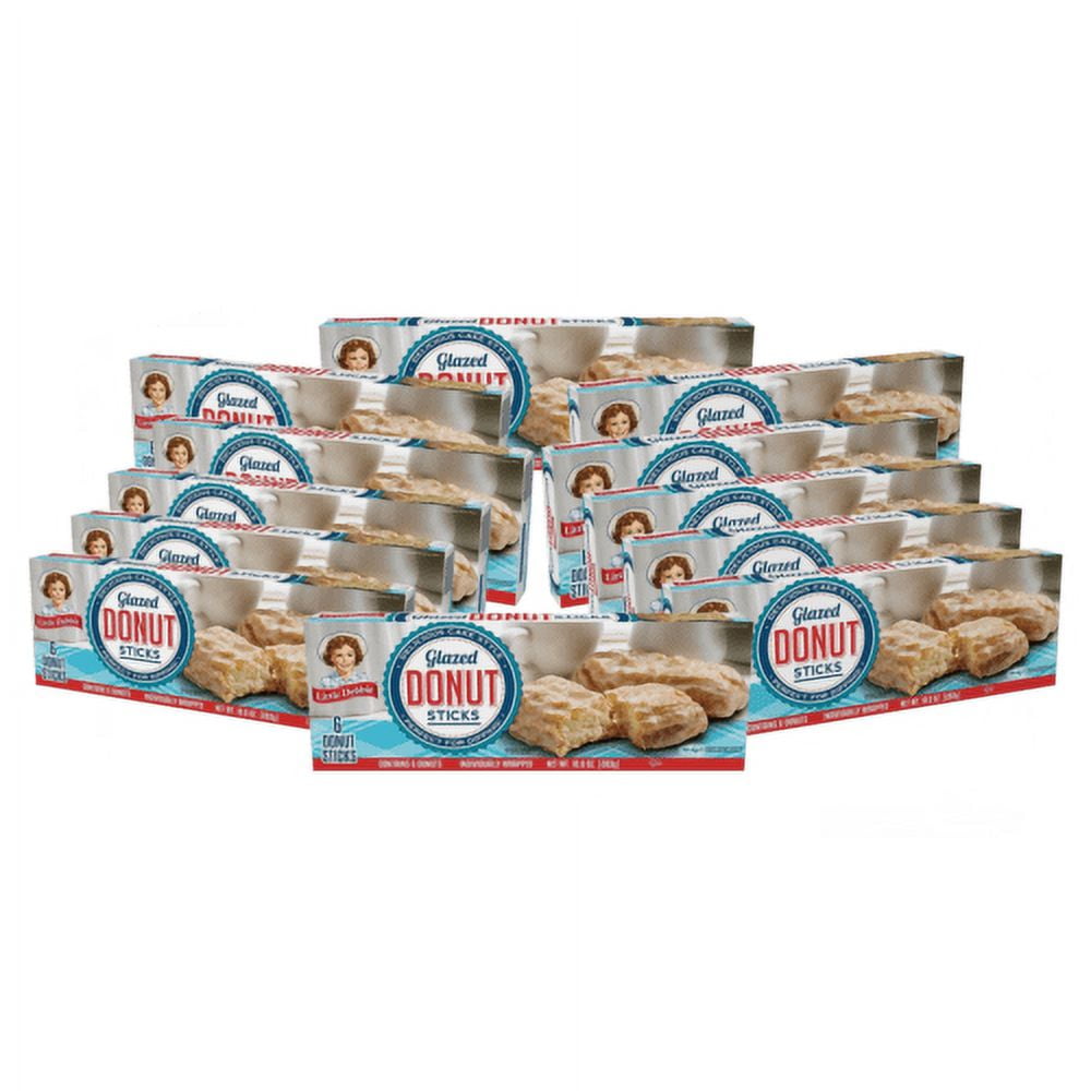 Little Debbie Glazed Donut Sticks, 12-Boxes Bakery Snack Cake Pack ...