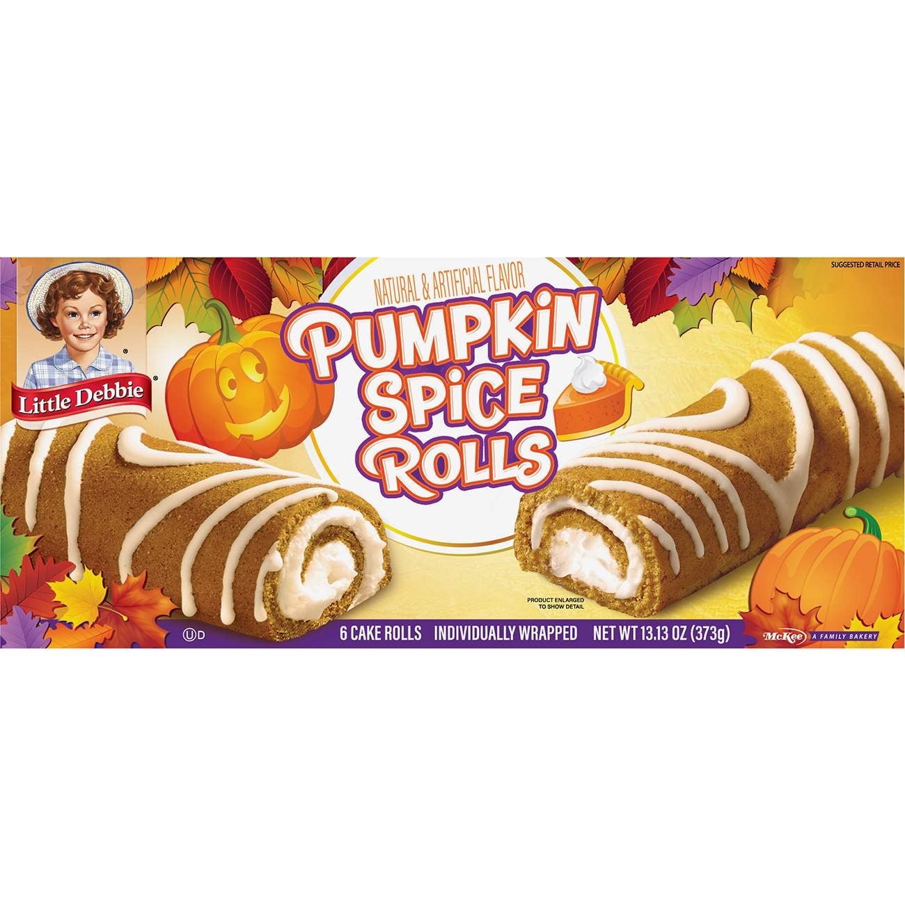 Little Debbie Halloween Pumpkin Spice Rolls, 6 ct - Walmart.com