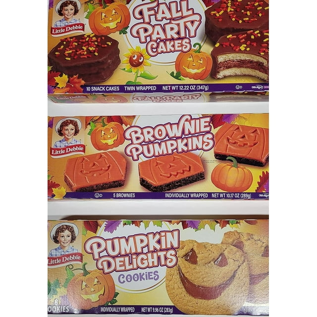 Little Debbie Halloween Variety Pack: 1 box of Fall Party Cakes, 1 box ...