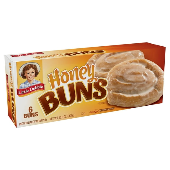 Hostess Jumbo Honey Buns Iced Snack 4 oz Large Individually Wrapped ...
