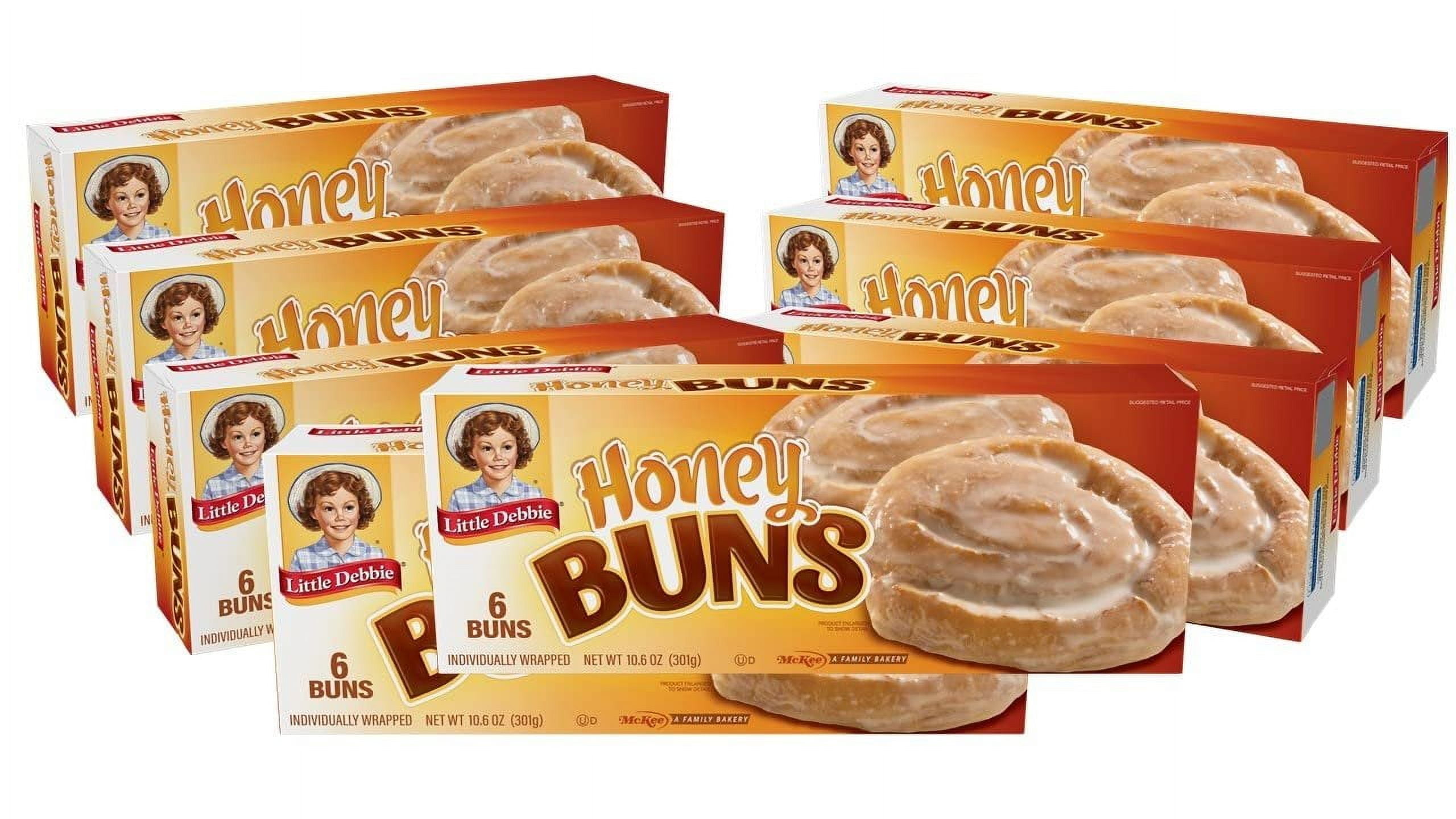 Little Debbie Honey Buns, 48 Individually Wrapped Pastries with ...